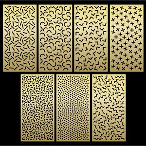 Geometric Patterns Panel Templates SVG Set #45. 7 Vector Files, for ...