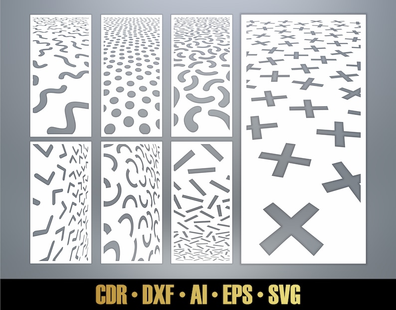 Several Distorted Patterns SVG 51. Panel Templates. 7 Vector - Etsy