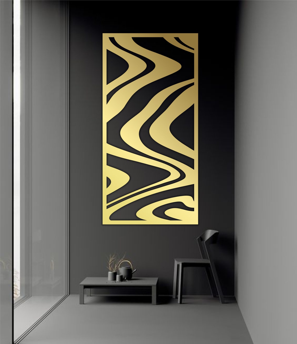 Distorted Waves and Abstracts SVG. Cnc Panel Templates. Wood - Etsy