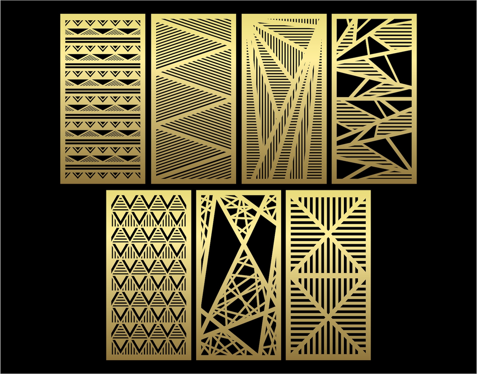 Geometric Patterns Panel Templates SVG Set 1. 7 Vector Files - Etsy