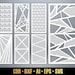 Geometric Patterns Panel Templates SVG Set 1. 7 Vector Files, for Laser ...