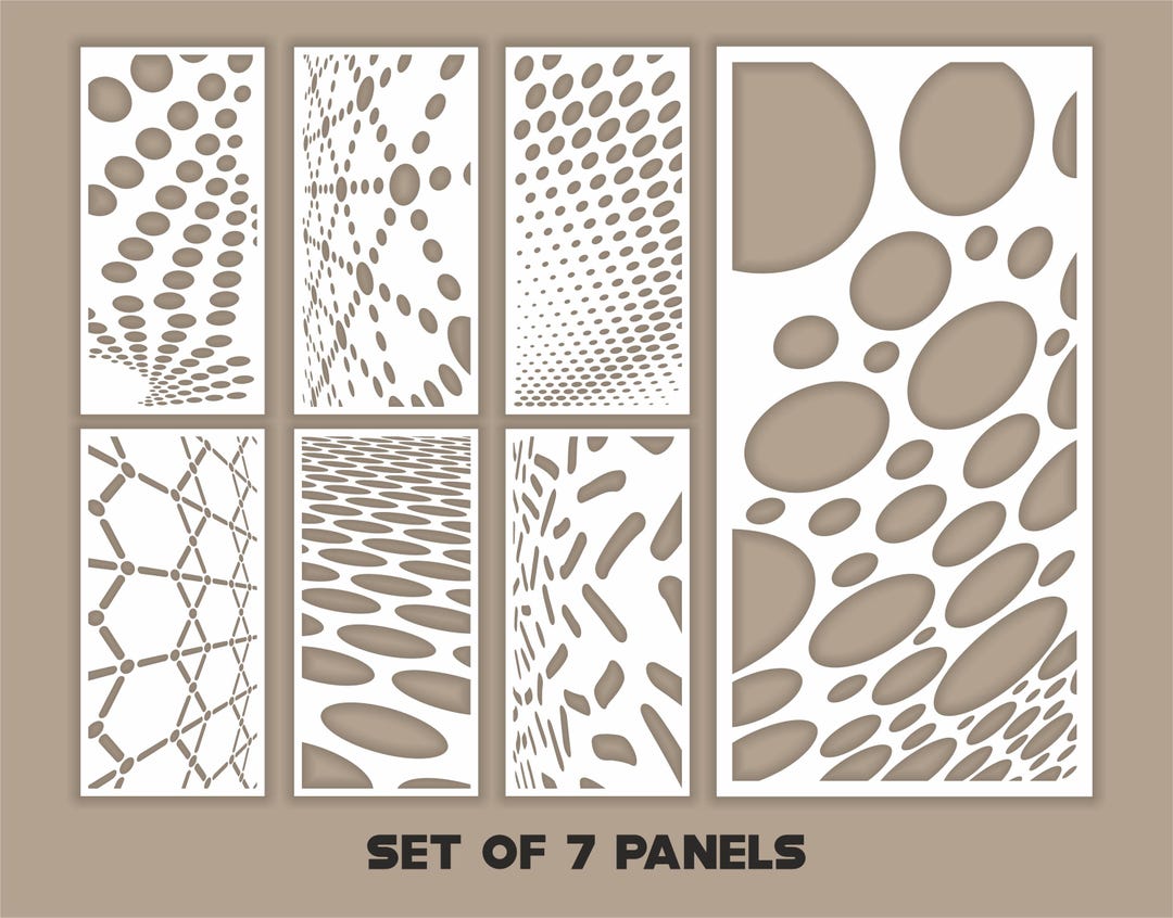Several Distorted Patterns SVG #54. Panel Templates. 7 Vector Files ...