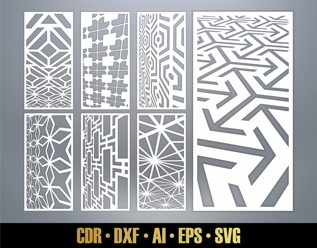 Several Distorted Patterns SVG #55. Panel Templates. 7 Vector Files ...