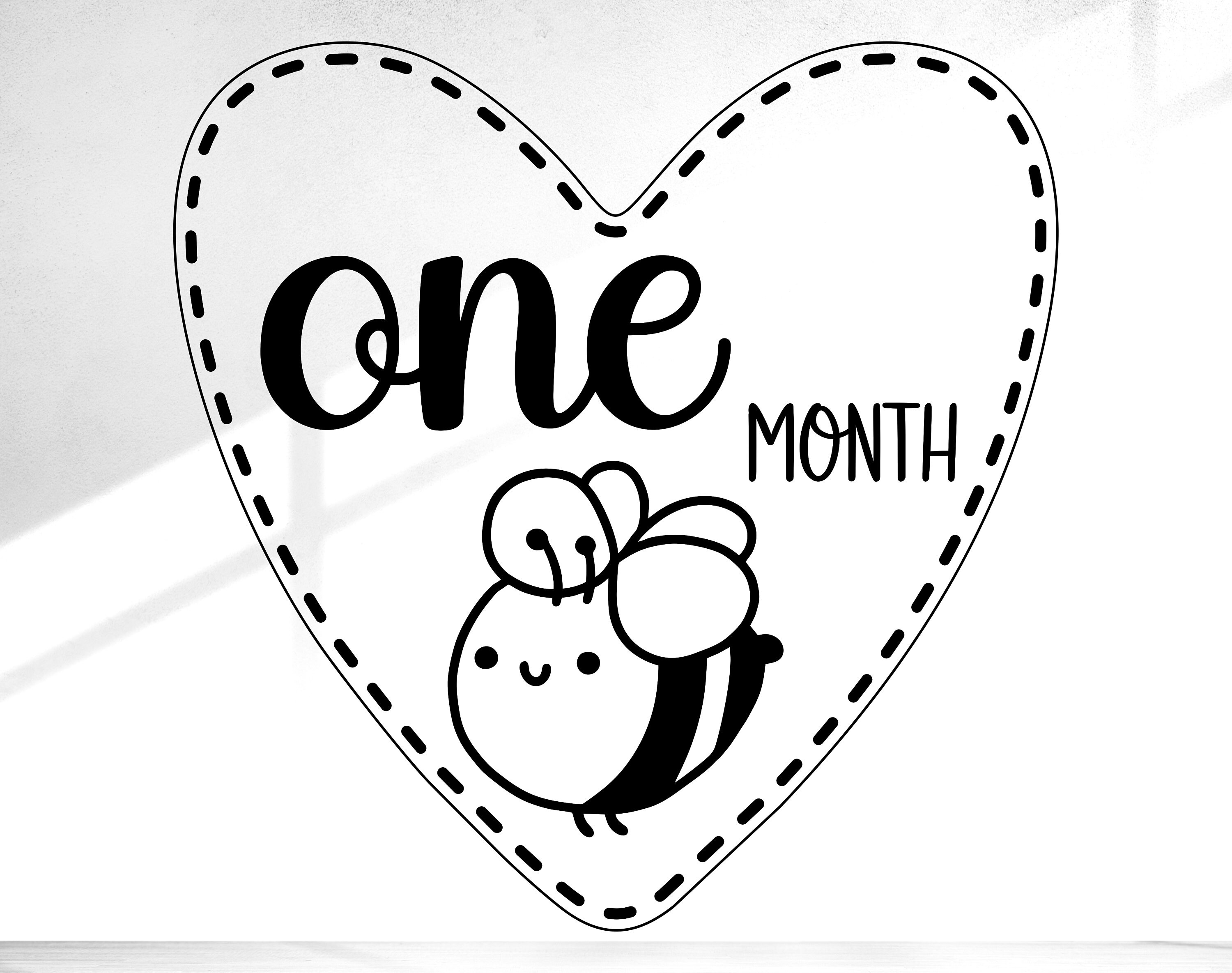 Hand Drawn Bee Baby Milestones SVG, Laser Cut Files (digital Download ...
