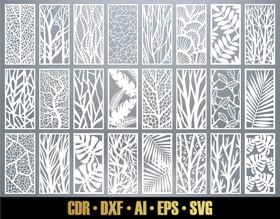 24 Nature Panel Templates SVG Set 36. Monstera Plant Leaf. 24 - Etsy