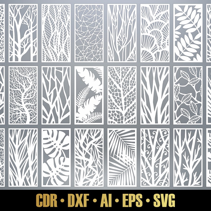 Palm Tree Leaf Fence Panel Dxf - Etsy