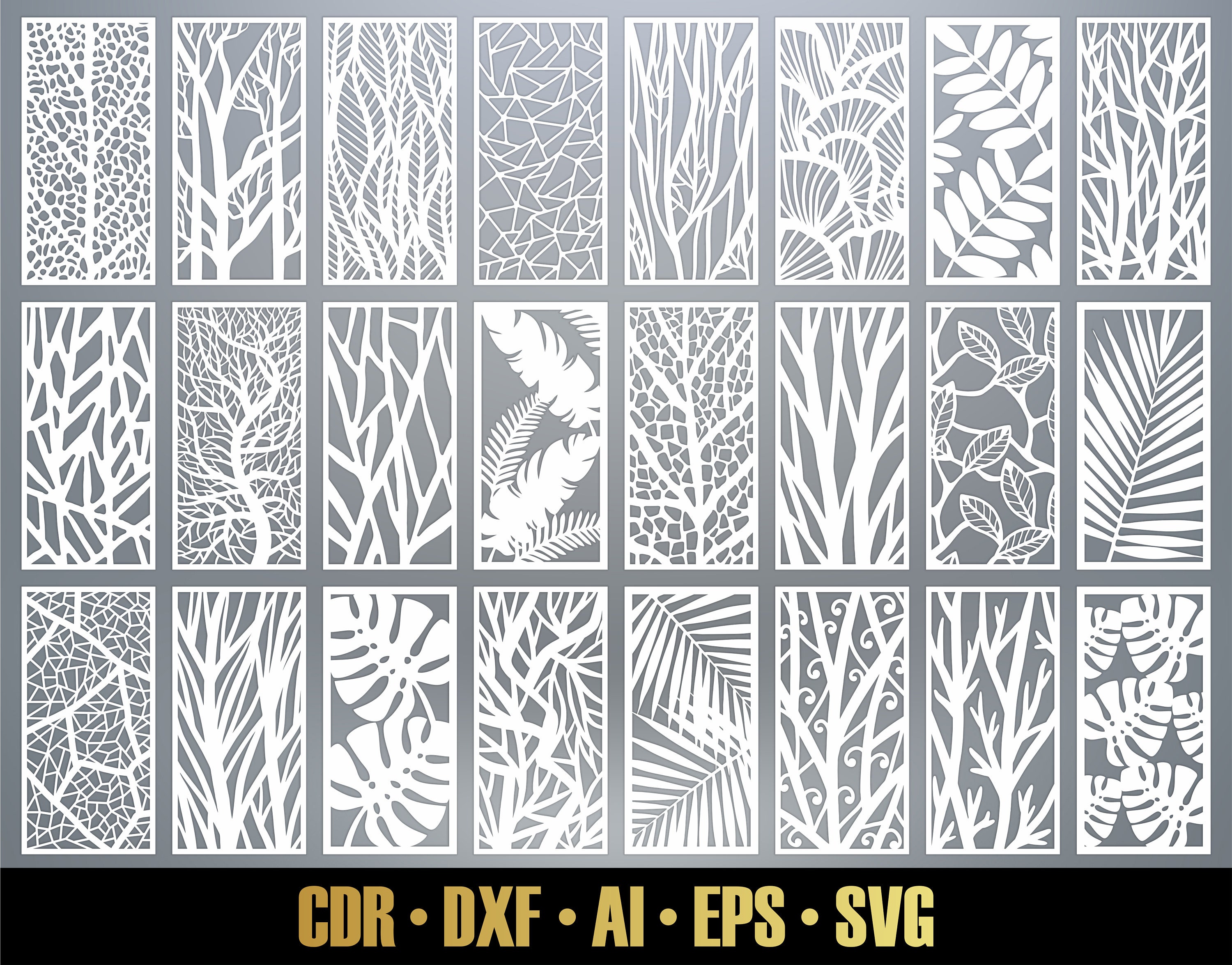 24 Nature Panel Templates SVG Set 36. Monstera Plant Leaf. 24 - Etsy ...