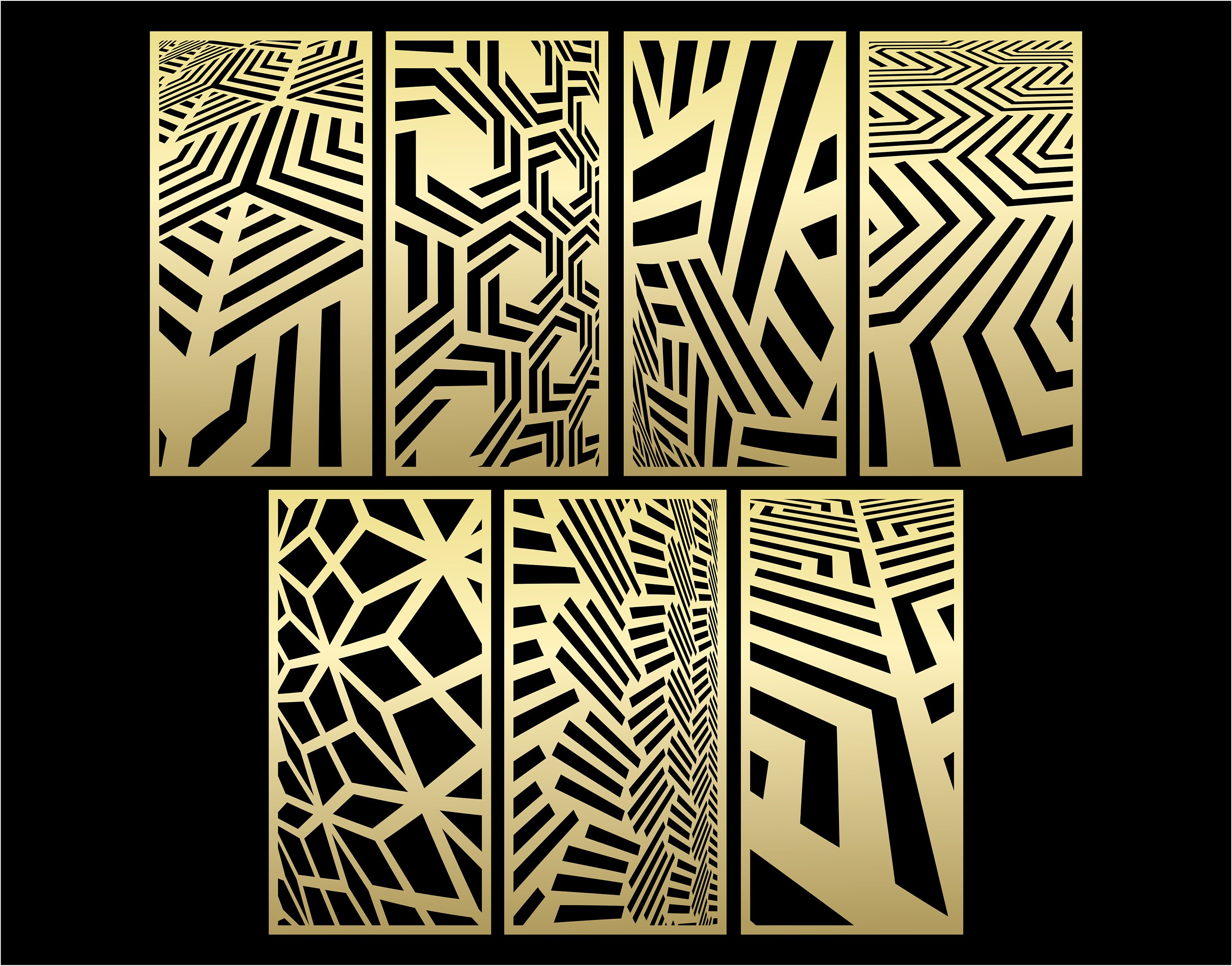 Several Distorted Patterns SVG. Panel Templates. 7 Vector Files, for ...