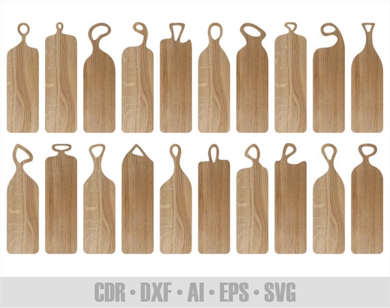 Kitchen Cutting Board Set SVG 10. 20 Hand Drawn Laser Cutting | Etsy