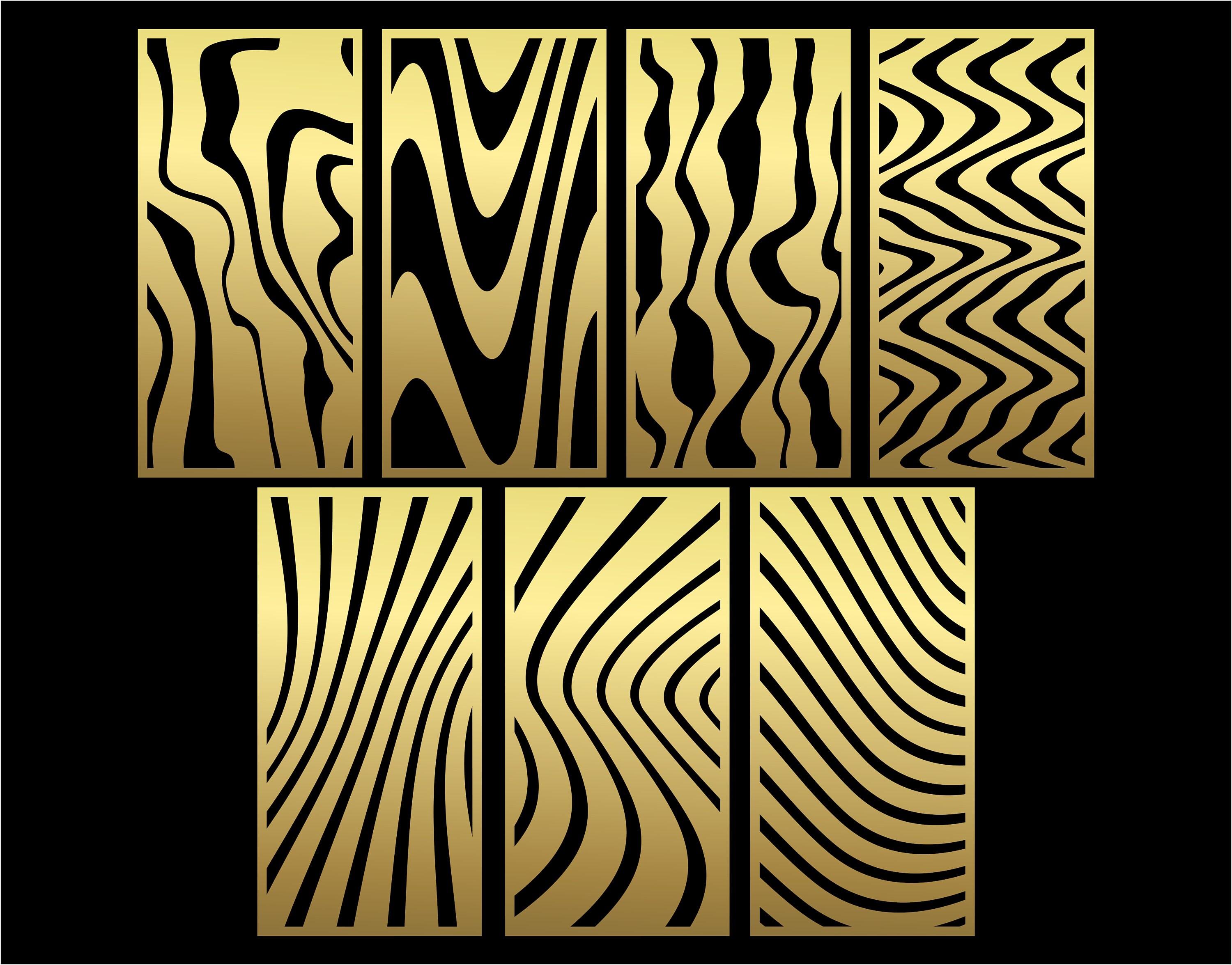 Distorted Waves and Abstracts SVG. Cnc Panel Templates. Wood - Etsy