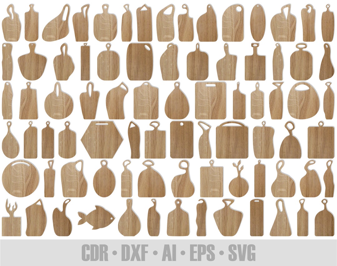 80 Cutting Board SVG Templates | Laser Cut Files for CNC, Glowforge ...