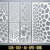 Geometric Patterns Panel Templates SVG Set 41. 7 Vector Files, for ...