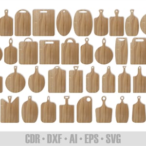 40 Cutting Board SVG Templates | Laser Cut Files for CNC, Glowforge ...
