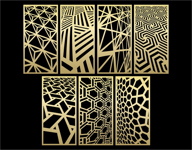 Several Distorted Patterns SVG. Panel Templates. 7 Vector - Etsy