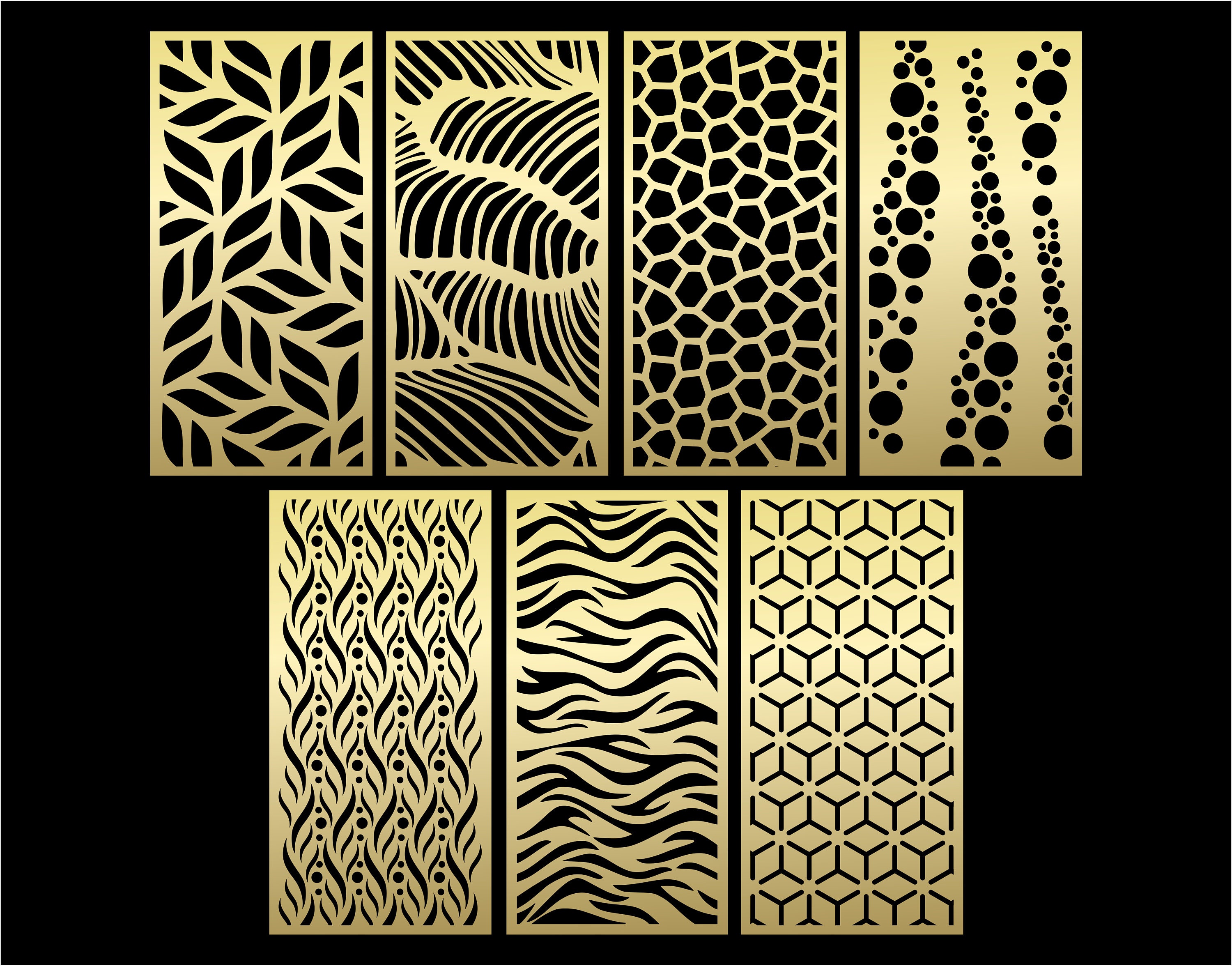 Floral Patterns Panel Templates SVG Set 48. 7 Vector Laser - Etsy Australia