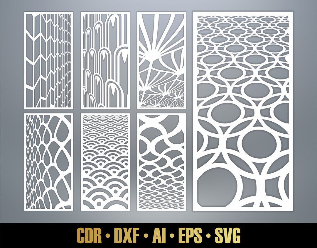 Several Distorted Patterns SVG #56. Panel Templates. 7 Vector Files ...