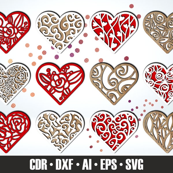 Laser Cut Hearts - Etsy