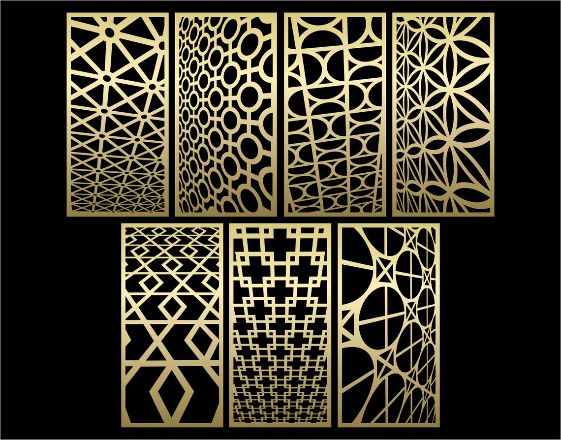 Several Distorted Patterns SVG #58. Panel Templates. 7 Vector Files ...