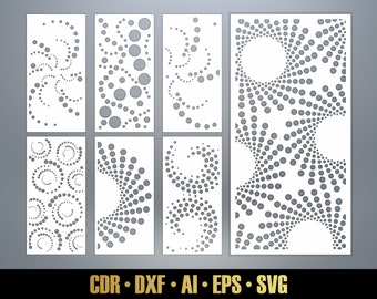 Set of Six Vector Interior Panels dxf.ai.svg.cdr. for Lasre and Plasma ...