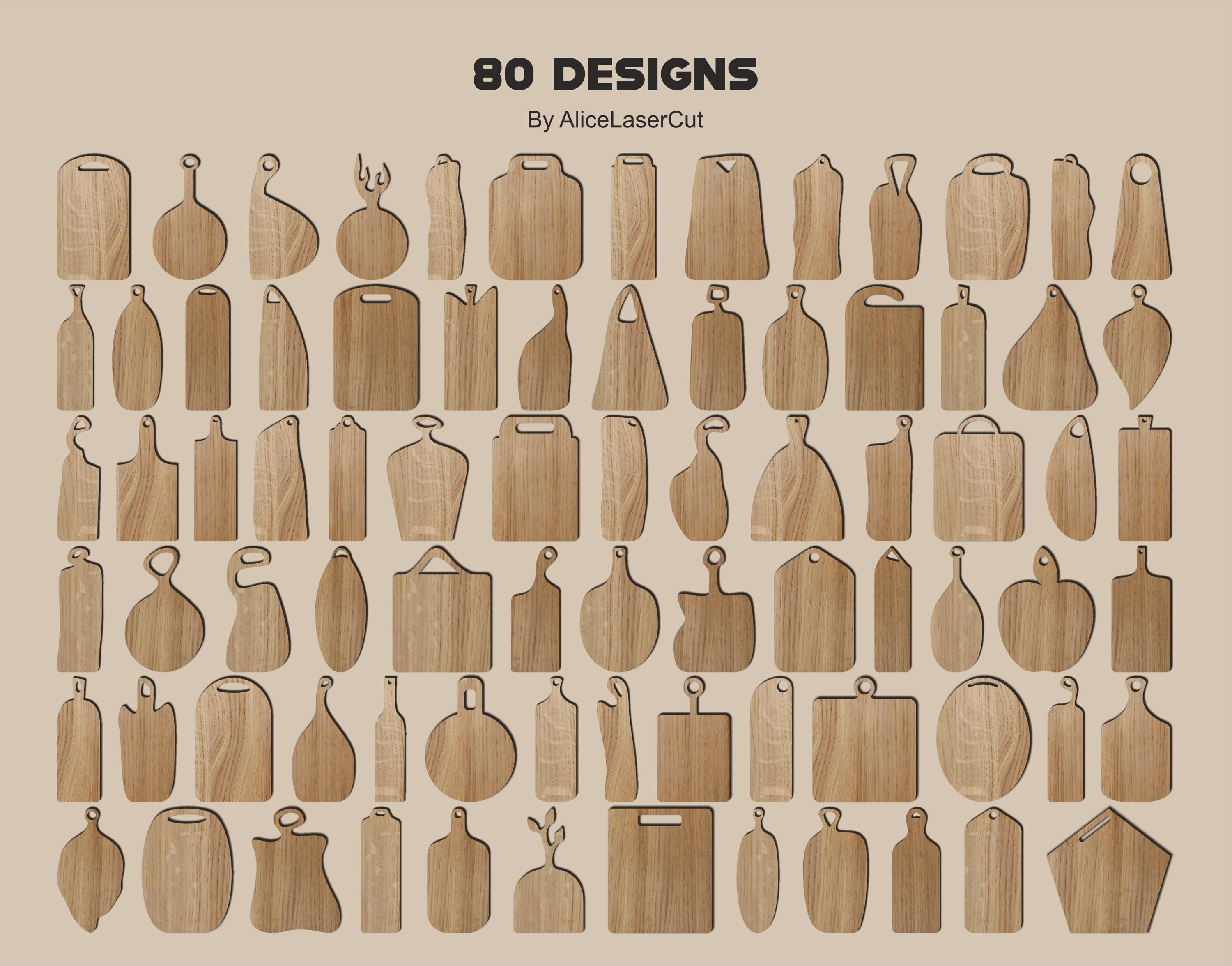 80 Cutting Board SVG Templates | Laser Cut Files for CNC, Glowforge ...