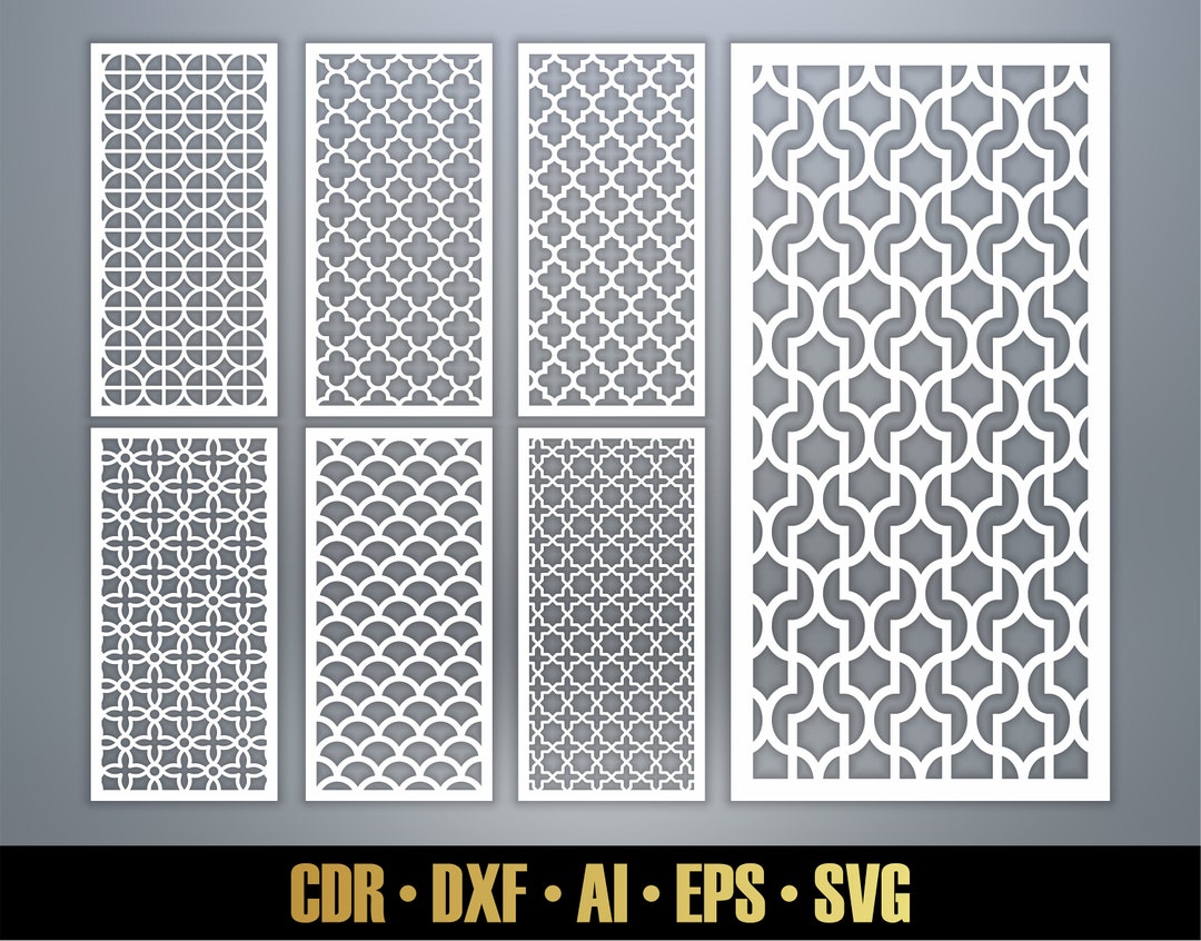 Arabic Panel Templates SVG. Moroccan Style Arabic Room Divider SVG 7 ...