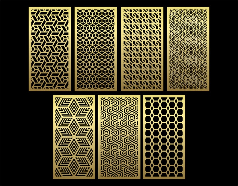 Geometric Patterns Panel Templates SVG Set 2. 7 Vector Files - Etsy UK