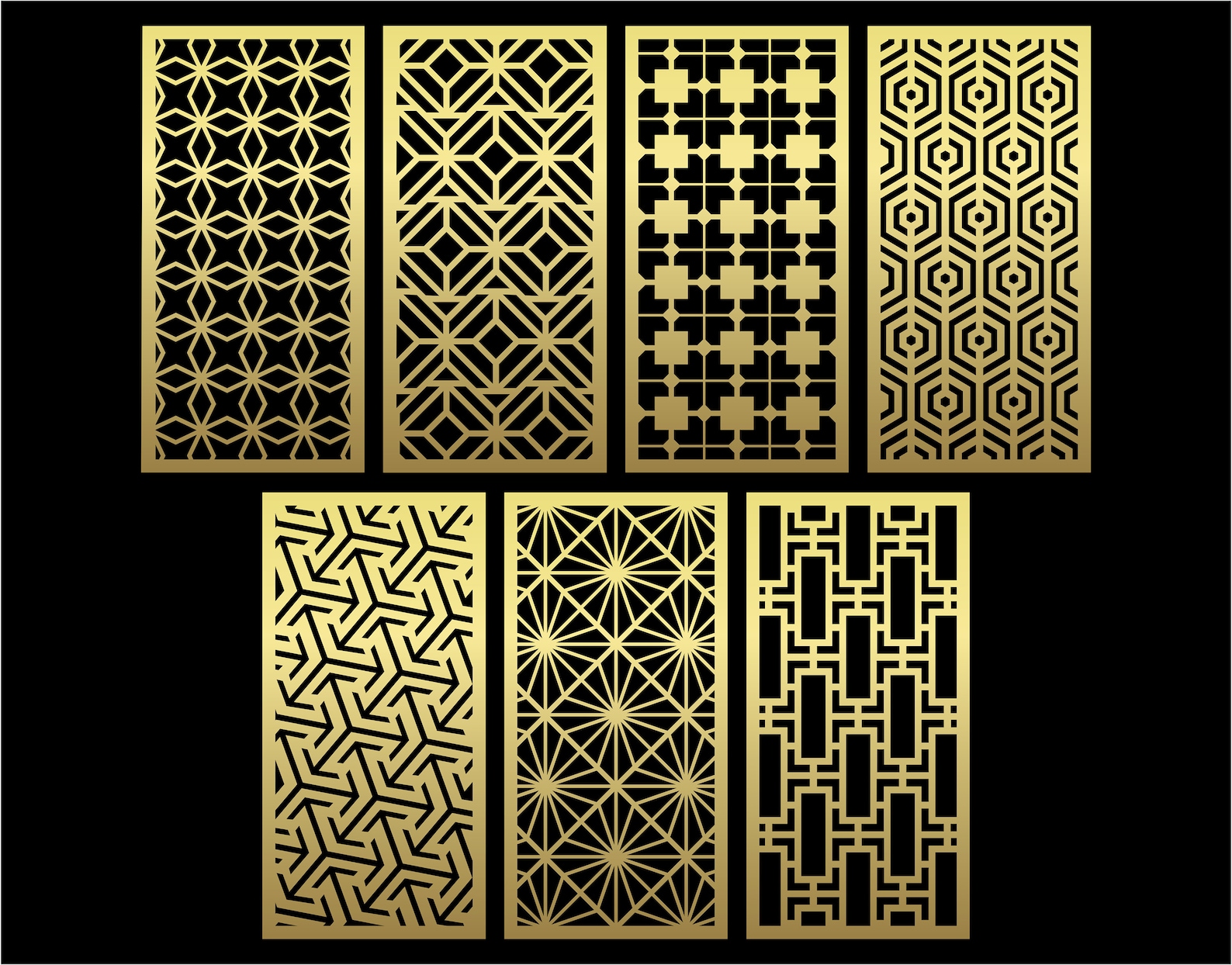 Geometric Patterns Panel Templates SVG Set 17. 7 Vector - Etsy