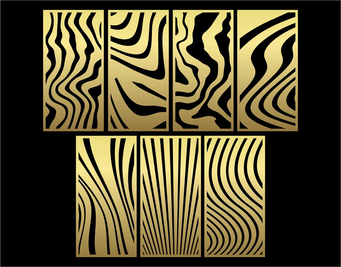 Waves and Abstracts SVG. Cnc Panel Templates. Wood Panel - Etsy