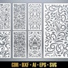 Floral Patterns Panel Templates SVG Set 29. 7 Vector Laser Cutting ...