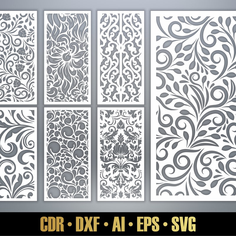 Flowers Dxf Panel - Etsy UK