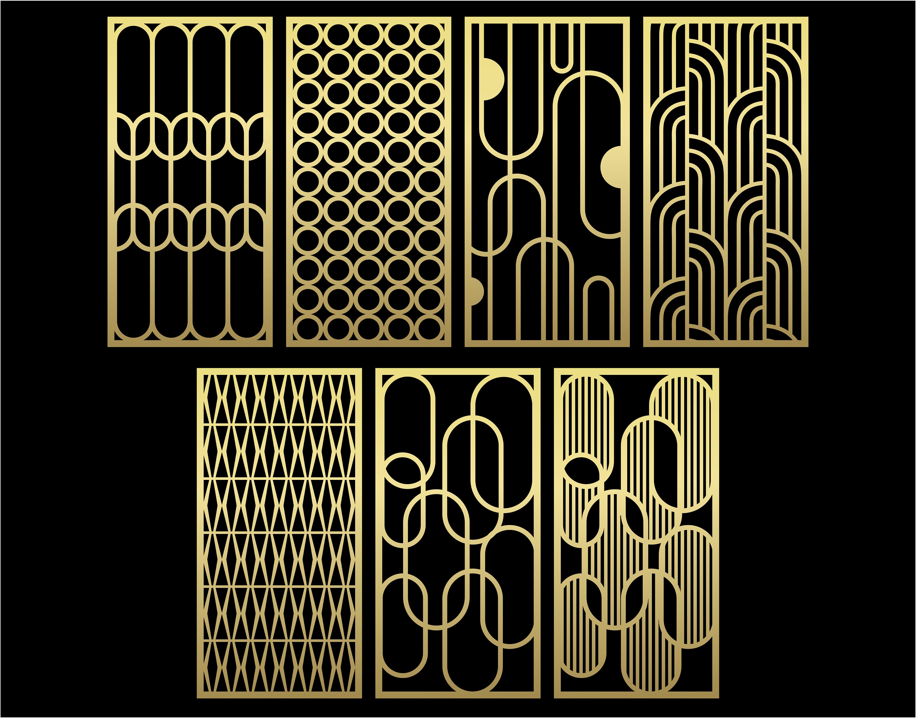 Modern Art Deco Patterns Panel Templates SVG Set 39. 7 Vector - Etsy Canada