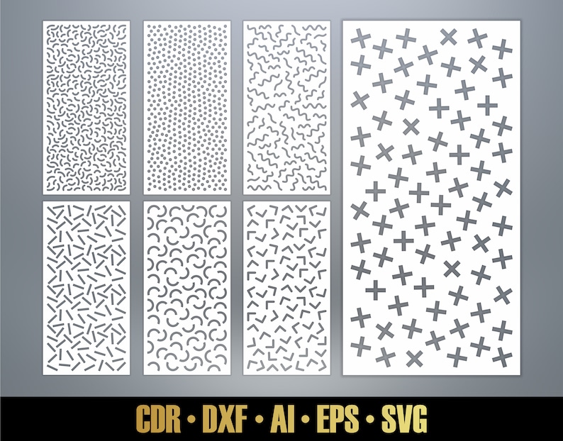 Geometric Patterns Panel Templates SVG Set 45. 7 Vector - Etsy