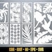 Floral Patterns Panel Templates SVG Set 26. 7 Vector Laser Cutting ...