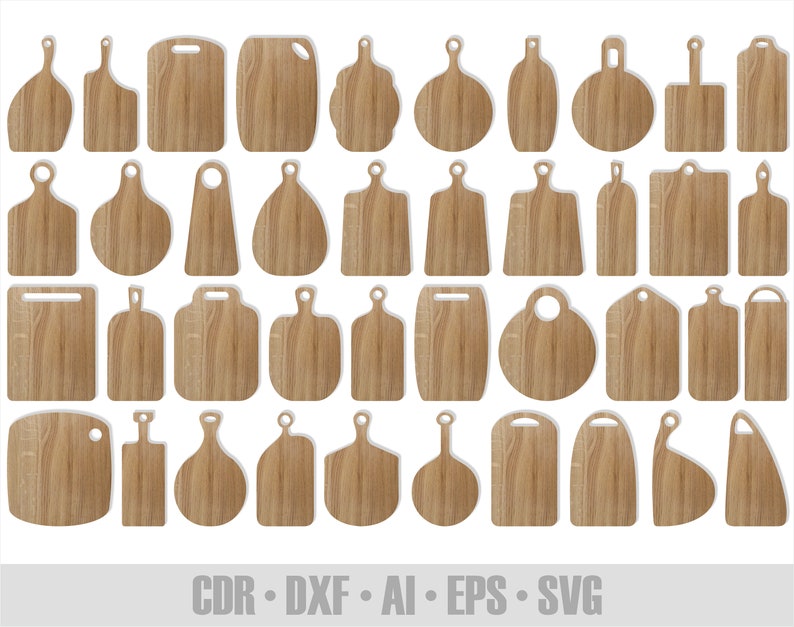 40 Kitchen Cutting Board Big Set SVG 28. Boards for Serving - Etsy
