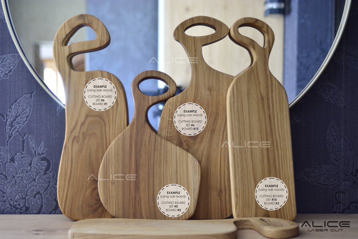 Kitchen Cutting Boards Set SVG 7. Boards for Serving Dishes - Etsy