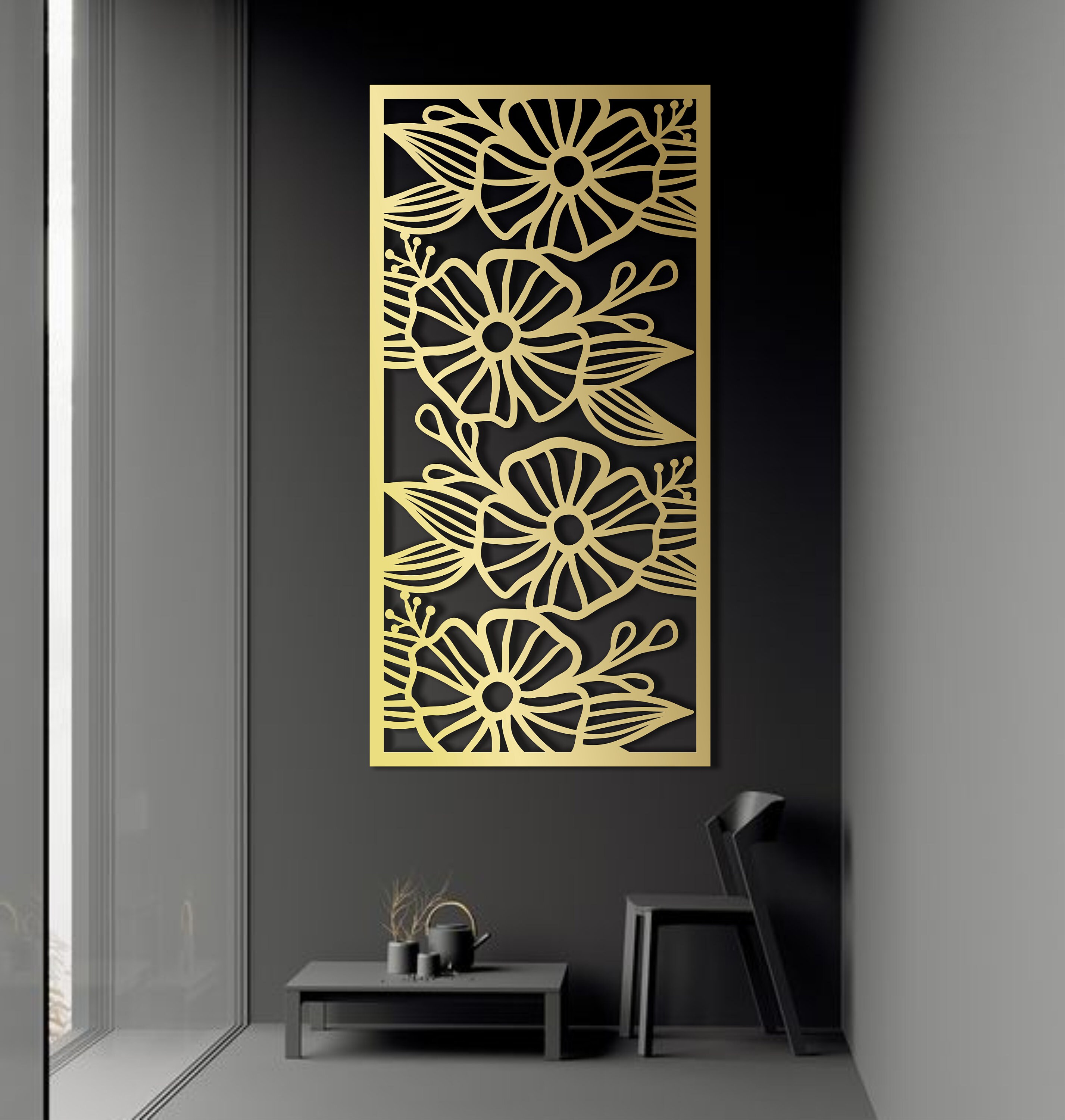 Floral Patterns Panel Templates SVG Set 29. 7 Vector Laser - Etsy