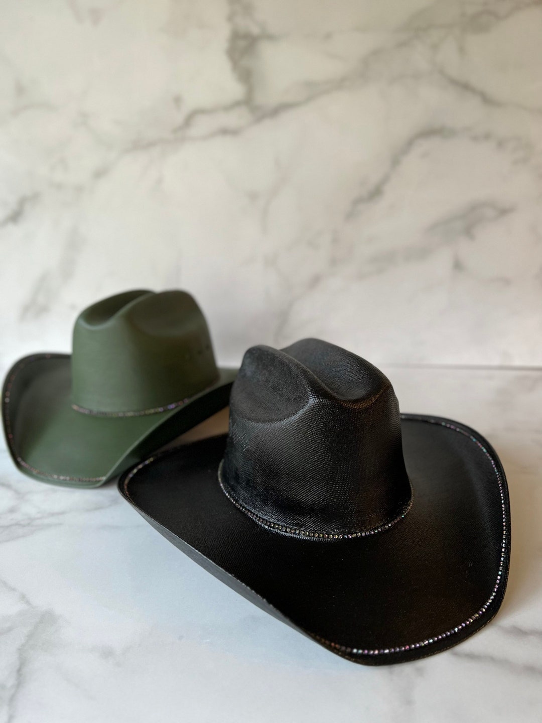 Black Rhinestone Cowboy Hat | Rhinestone Cowgirl Hat | Bachelorette ...