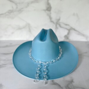 Sky Blue Cowboy Hat | Bachelorette Cowgirl Hat | Painted Cowboy Hat - Etsy