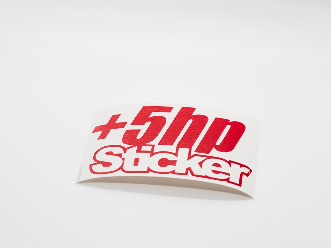 5 Horsepower +5 HP Vinyl Decal, Car Sticker Laptop Cup Tumbler Decal ...
