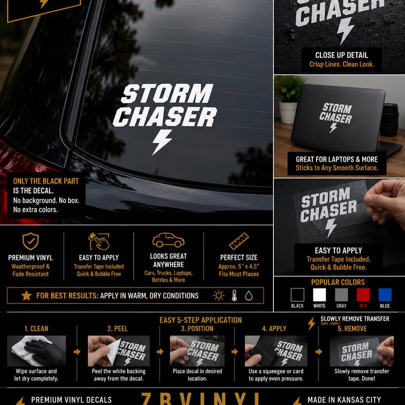 Storm Chaser Vinyl Decal - Etsy