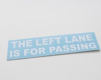 Left Lane Sticker - Etsy