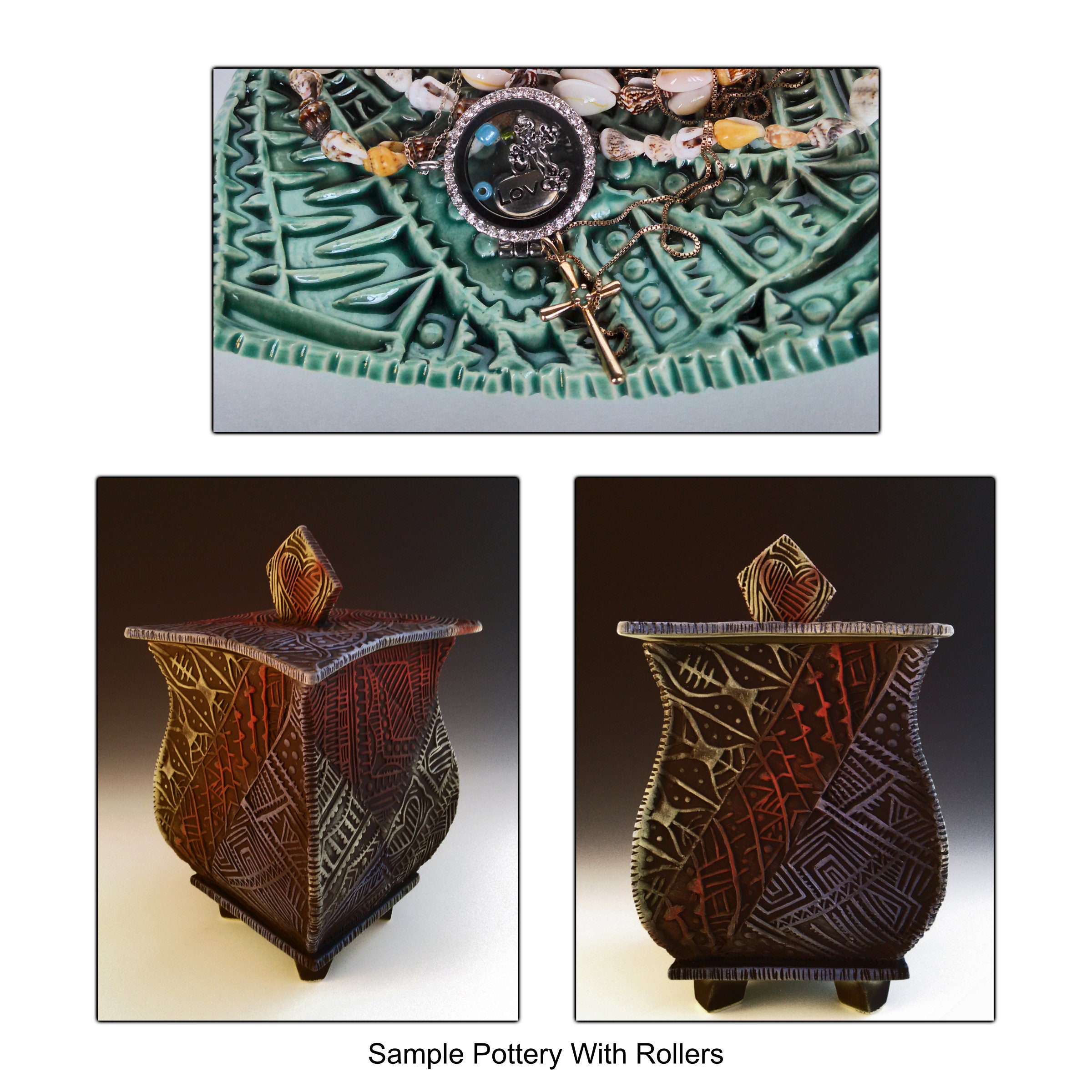 Rotating Triangle Roller, Pottery Roller qty 1, Handmade Pottery Tools ...