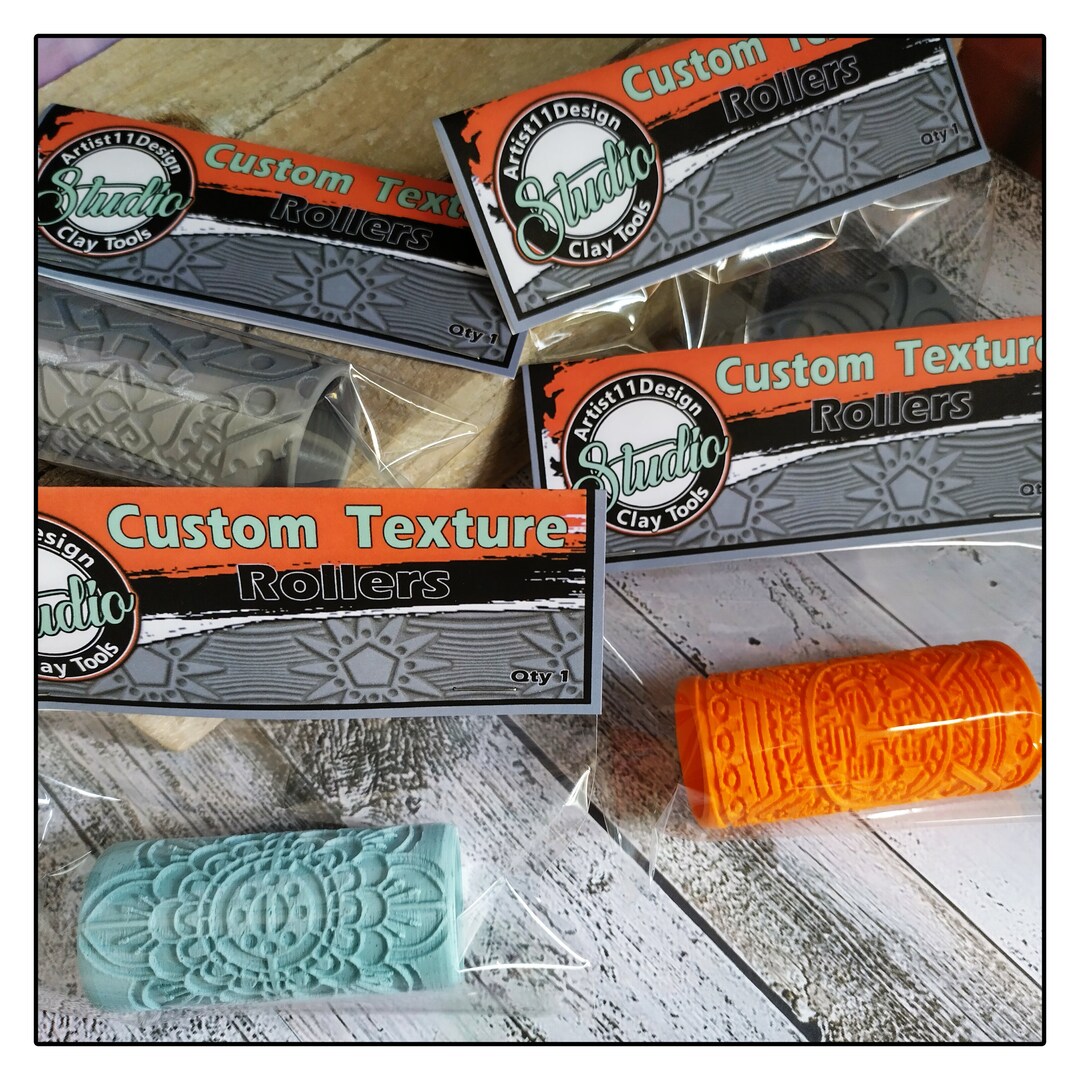 Round Sunflower Roller, Pottery Roller qty 1, Handmade Pottery Tools - Etsy