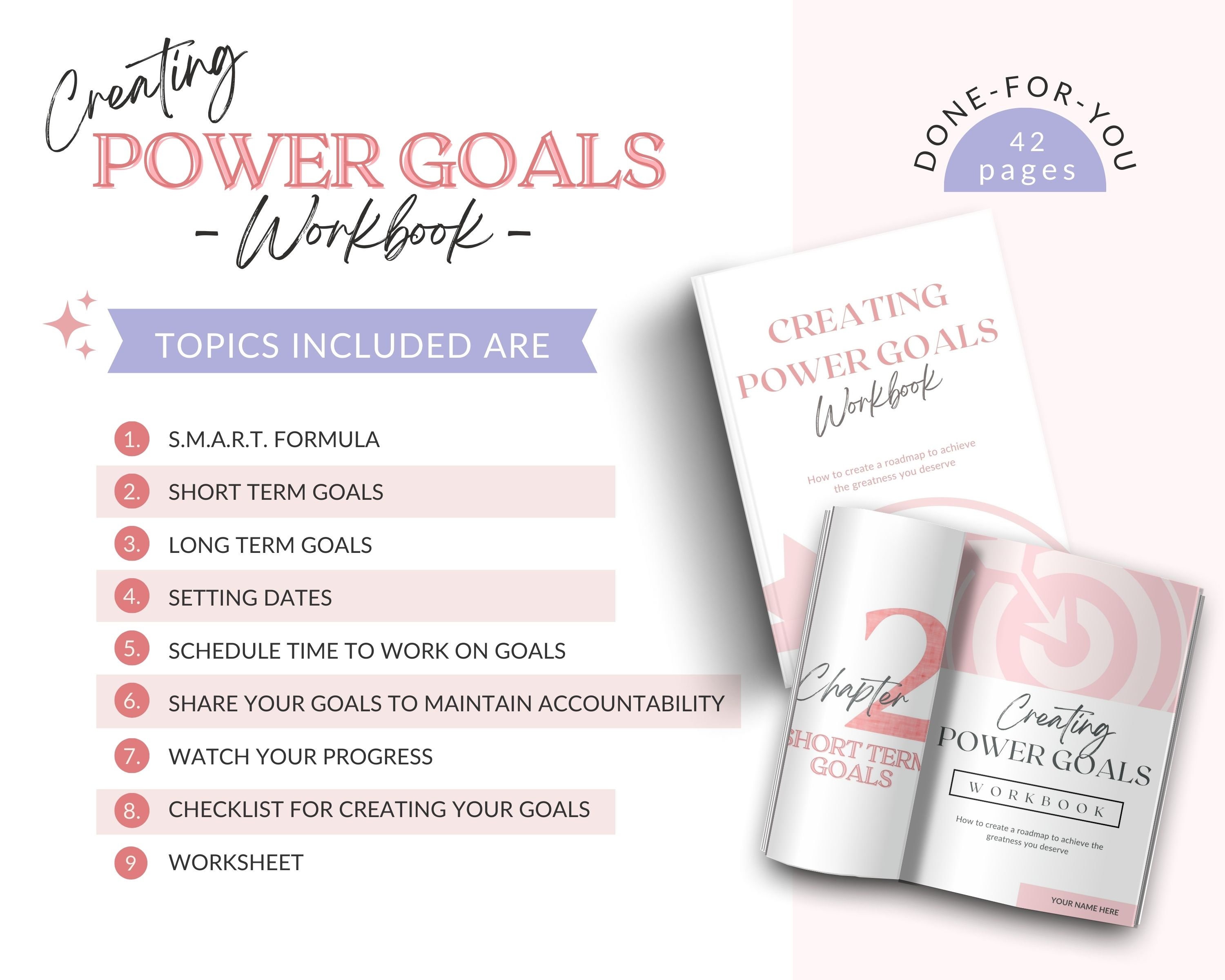 Coaching Workbook Creating Power Goals Goal Setting Coaching Template ...