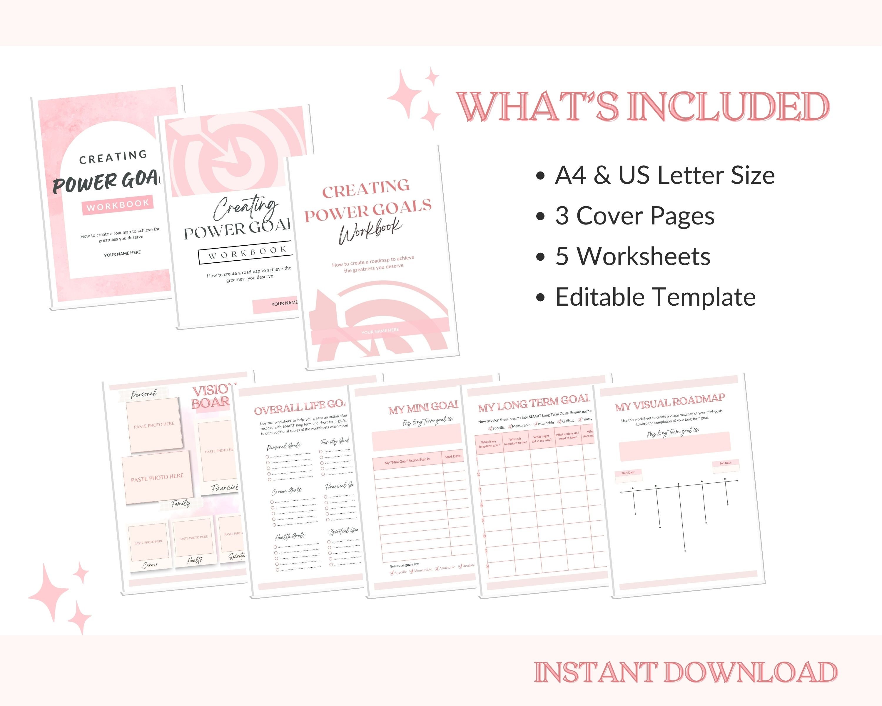 Coaching Workbook Creating Power Goals Goal Setting Coaching Template ...