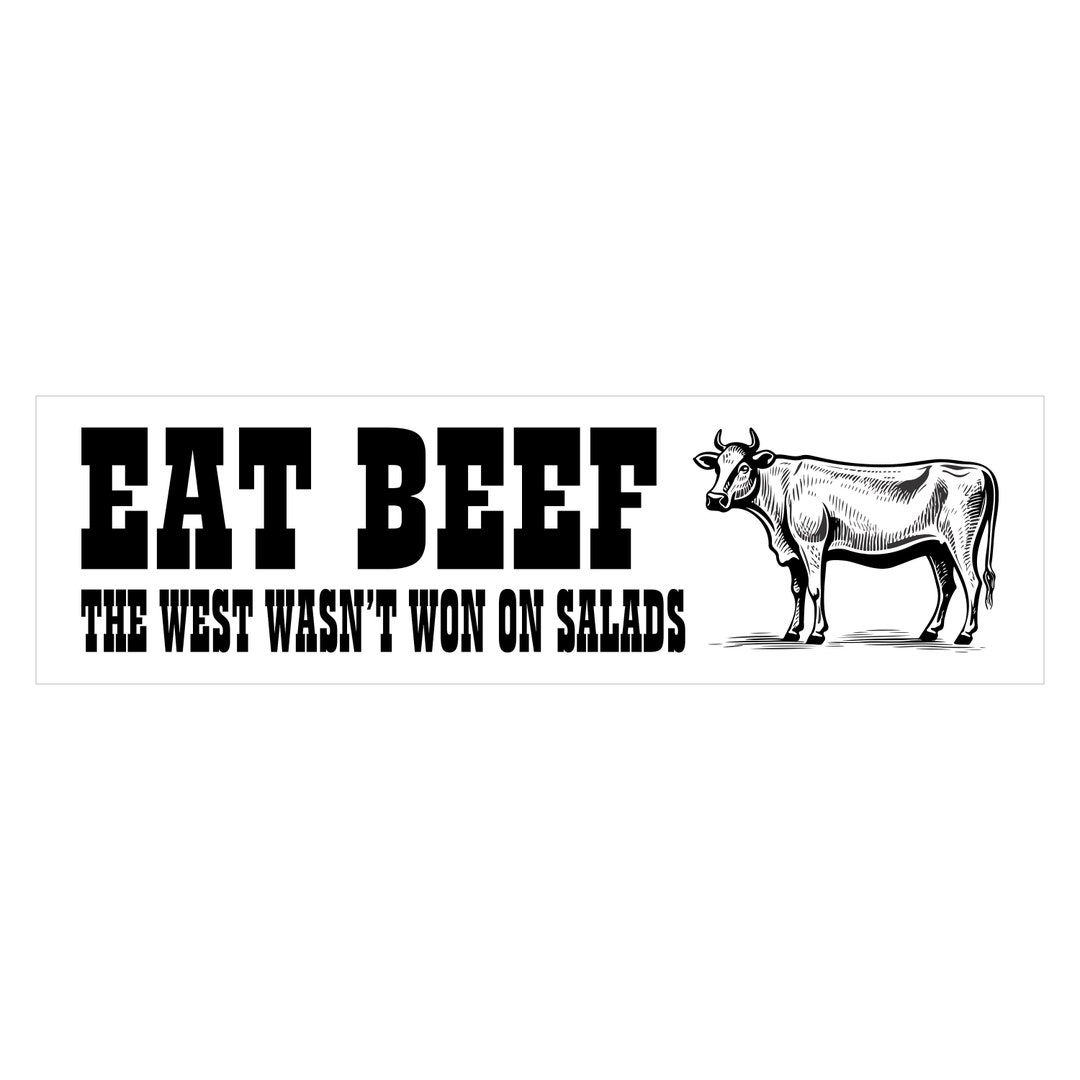 EAT BEEF 11"x3" Bumper Sticker - Etsy