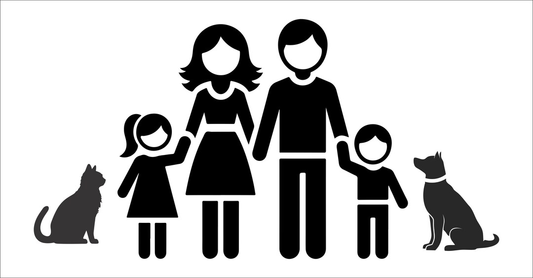 Family Stick Figures - Custom Vinyl Cut - Etsy