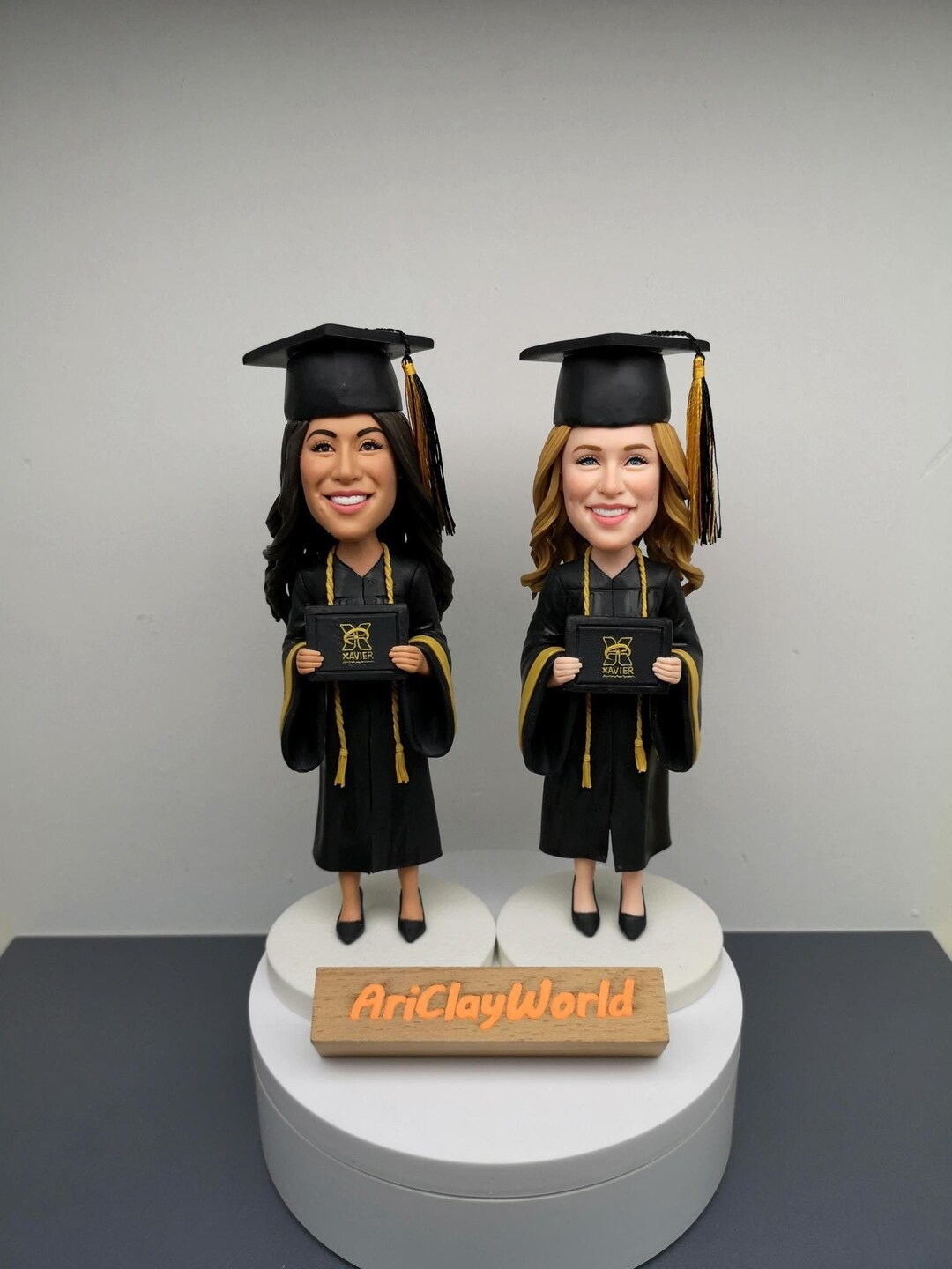 Custom Graduation Bobblehead: Personalized Polymer Clay Graduate Gift ...