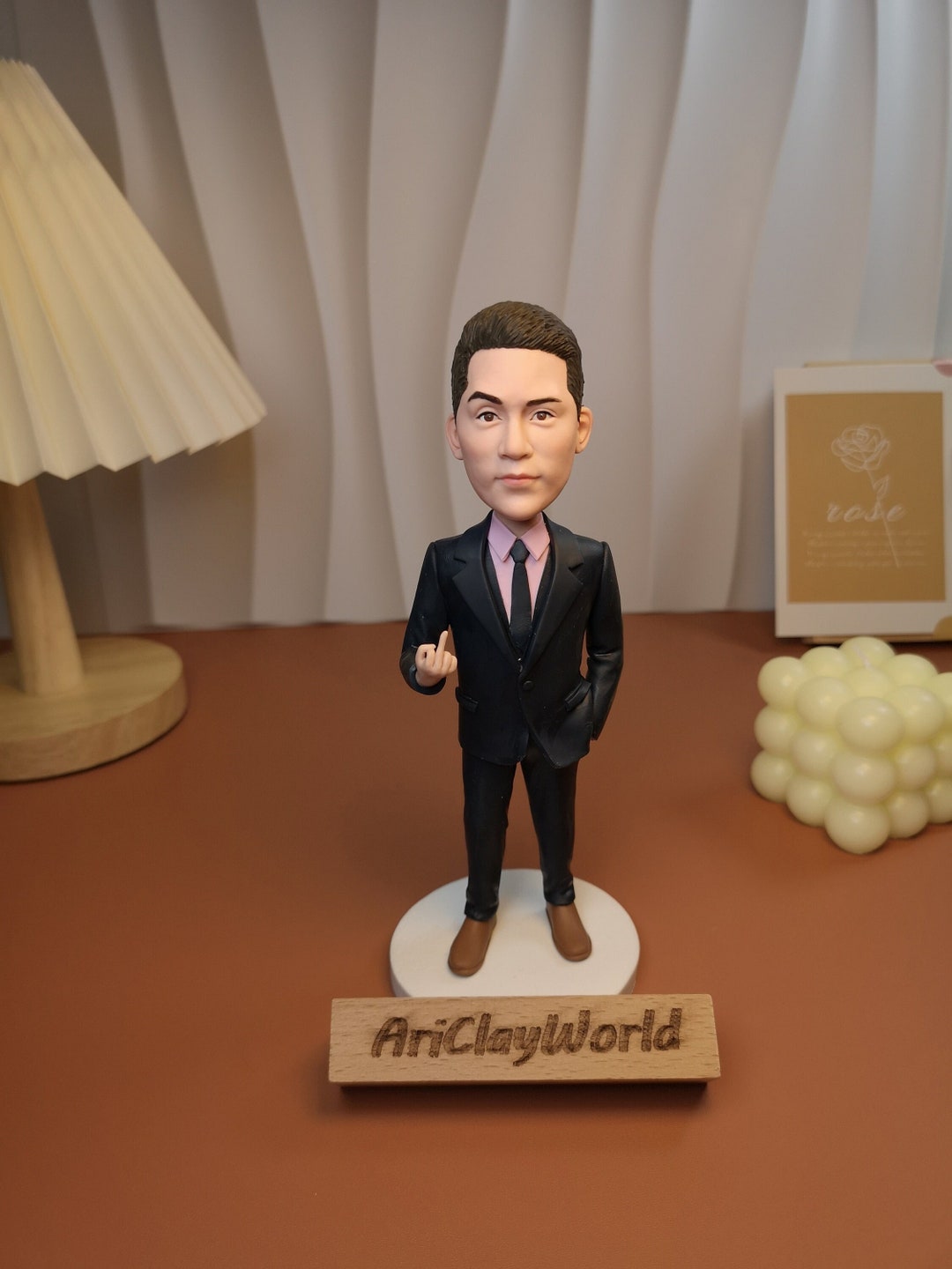 Custom Men's Polymer Clay Bobblehead: Personalized Boss Gift - Etsy
