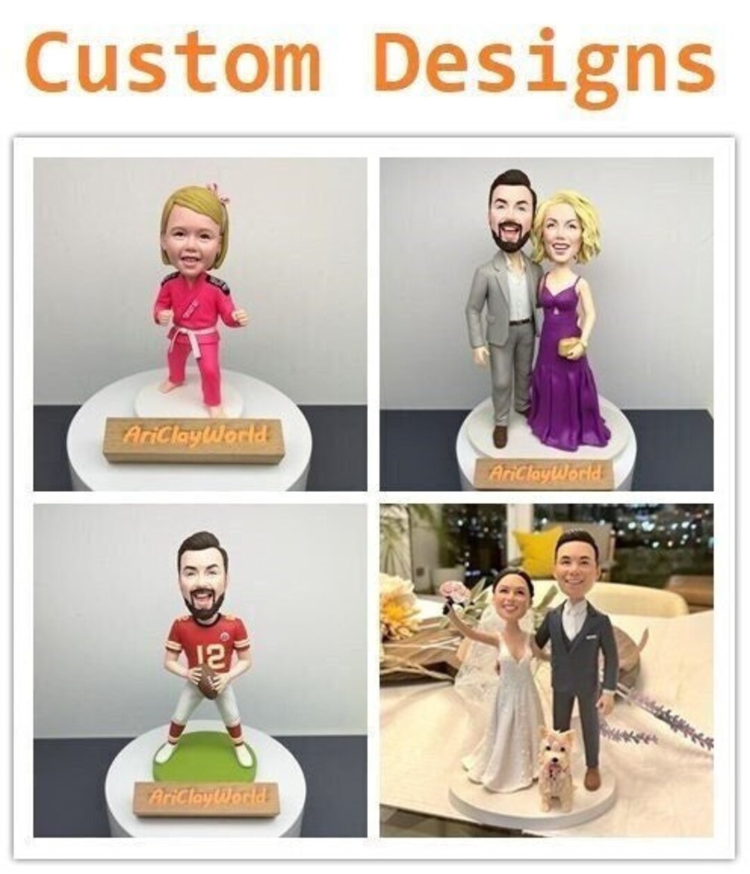 Custom Polymer Clay Bobblehead: Personalized Figurine Gift - Etsy